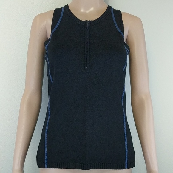 Laundry By Shelli Segal | Tops | Laundry Black Knit Zipper Front Tank ...
